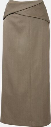 Victoria Beckham Midirock aus einem Wollgemisch