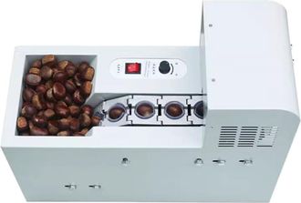 Assya London Kastanien-Schälmaschine Edelstahl-Kastanien-Öffnungsmaschine Legierungs-Blatt-Aluminiumlegierungs-Förderband-Reiner kupferner Motor