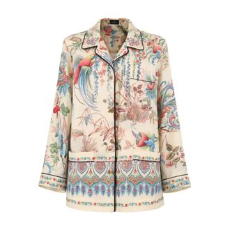 Etro Twill-Hemd mit platziertem Flora- und Fauna-Print - - Blouses & Shirts - Damen - Mehrfarbig - M