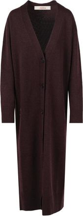 Jucca Femme, Pulls, Brun, Taille: 38 FR Long cardigan en laine vierge