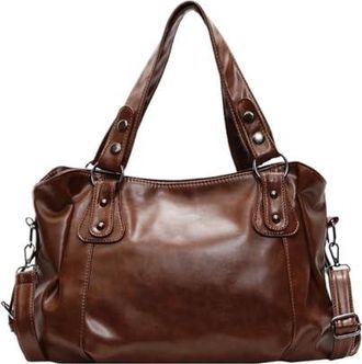 Generic Compatible avec les sacs &agrave; bandouli&egrave;re larges - Sac main classique de couleur unie for femme, grande capacit&eacute;(G)