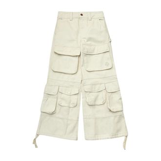 Untitled Artworks Weite Cargo Hose in Creme - - Trousers - Herren - Beige - L