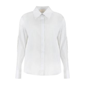 Genny Hemdkragen mit Verzierungen- Langarm - - Blouses & Shirts - Damen - Wei&szlig; - L