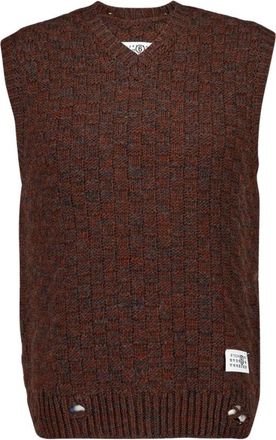 Maison Margiela Homme, Pulls, Brun, Taille: M Sleeveless Tricots