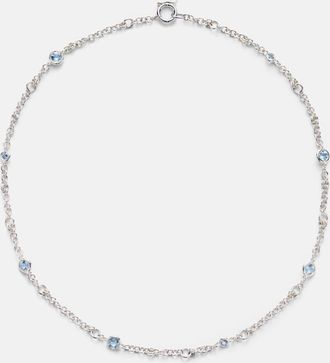 Spinelli Kilcollin Halskette Gravity Estrella aus Sterlingsilber mit Aquamarin