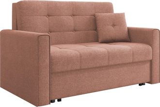Mirjan24 Sofa Viva II Lux mit Schlaffunktion, Bettsofa, 2 Sitzer Polstersofa mit Bettkasten inkl. Kissen, Schlafsofa Sofagarnitur, Wohnlandschaft, Farbauswahl 