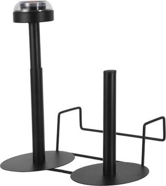 Amosfun support pour sac poubelle porte-sac de supermarché distributeur de sacs dépicerie suspendus Black