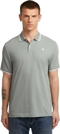 G-Star Homme Polo Dunda Slim Stripe, Bleu (iceberg green D17127-5864-C959), L