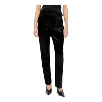 Sportmax Satin-Hose mit St&auml;bchenkonstruktion - - Trousers - Damen - Schwarzk - XS