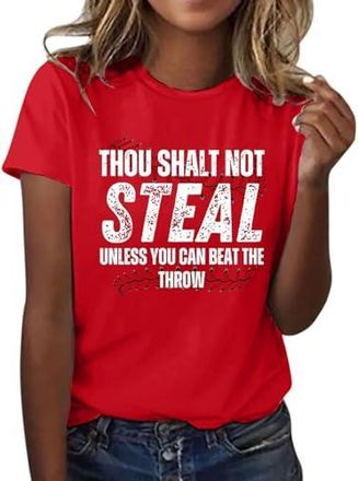 Generic T-Shirt &Agrave; Manches Courte pour Femme Imprim&eacute; Col Rond Summer Respirant T-Shirt avec 3D Imprim&eacute; Casual Grande Taille Ample V&ecirc;tements D&eacute;t&eacute; pour Femme Cot