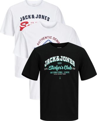 Jack & Jones Herren 3er-Set T-Shirts aus Baumwolle (Regular Fit Mix 28, XXL)