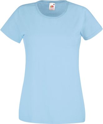 Fruit Of The Loom Lady-Fit Valueweight T - Sky Blue - XL (16)