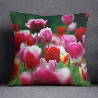 Bonamaison Le Jardin du Lin Kissenhüllen, Cotton, Mehrfarbig, 45x45