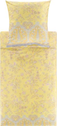 Bassetti Bettwäsche Indian Roses Feinsatin gelb Größe 1x 135x200 cm + 1x 80x80 cm