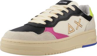 Sun 68 Herren Big Basket Z44148 Sneaker, Wei&szlig; Schwarz Pink, 44 EU