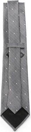 Tom Ford Herringbone-Jacquard Silk Necktie - Black