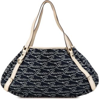 Gucci Shopper - 85th Anniversary Canvas Logo Abbey D Ring Tote - Gr. unisize - in Blau - für Damen
