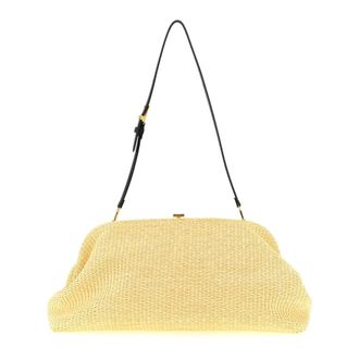 Alberta Ferretti Femme, Sacs, Beige, Taille: ONE Size Maxi Pochette Tress&eacute;e en Raphia