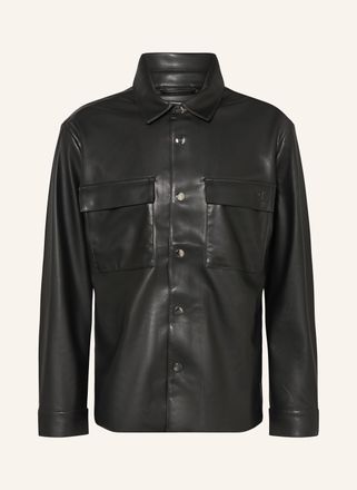 Calvin Klein Jeans Overjacket In Lederoptik schwarz
