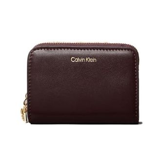 Calvin Klein CK Puller Medium Flap Zip Around Lv04f1075g, Portefeuilles Femme, Red (Fudge), Taille Unique