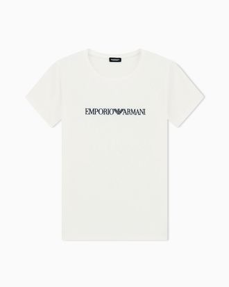 Emporio Armani Damen Everyday Cotton T-Shirt, wei&szlig;, XL