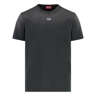 Diesel T-Adjust-T1 Baumwoll-T-Shirt mit Rundhalsausschnitt - - Tops - Herren - Schwarzk - S