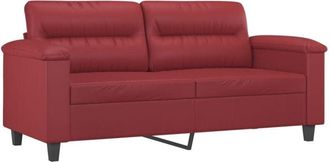 vidaXL 2-Sitzer-Sofa Weinrot 140 cm Kunstleder Vidaxl