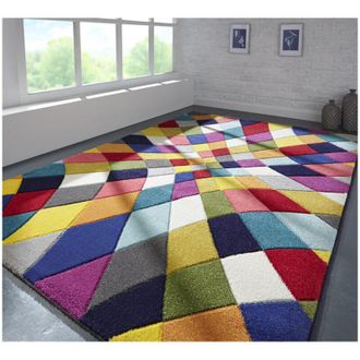 Flair Rugs Flair Rugs - Tapis multicolore moderne rectangle à courtes mèches Rhumba Multicolore 120x170