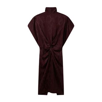 Stella McCartney Snake Print Shoulder Pad Twist Midi Dress - - Dresses - Damen - Rot - M