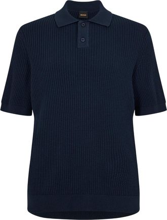 HUGO BOSS Poloshirt f&uuml;r Herren, Mit Kragen (Dunkelblau)