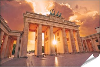 Islandburner XXL Bild Poster Berlin Brandenburger Tor Sonnenuntergang Premium Bilder Fotodruck