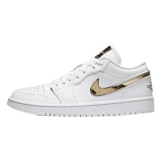 Nike Jordan WMNS Air 1 Low SE Cz4776 100 Baskets basses pour femme Blanc/dor&eacute; m&eacute;tallis&eacute; Taille 100, Blanc/dor&eacute; m&eacute;tallis&eacute;/blanc, 40 EU