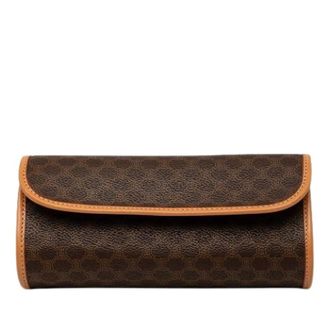 Celine Pre-owned Canvas Clutch - Femme - Pre-owned - Brun - Taille: ONE Size