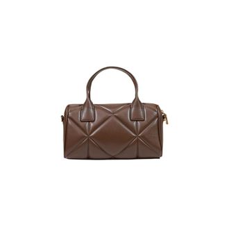 Love Moschino Womens Quilted Polyurethane Shoulder Bag Brown