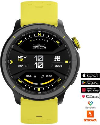 Invicta I-Tech - 2 Pro ITECH-006 Herren Uhr - Smartwatch Bewegung - Edelstahl mit schwarzem Zifferblatt - 46 mm