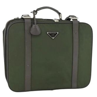 Prada Sac &agrave; main en nylon Pre-owned - Femme - Pre-owned - Vert - Taille: ONE Size