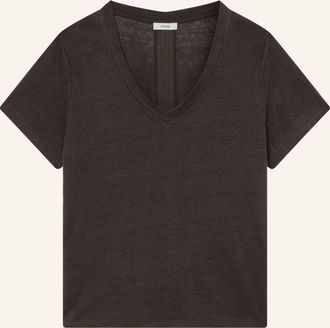 Reiss Reiss T-Shirt Lola Aus Leinen braun