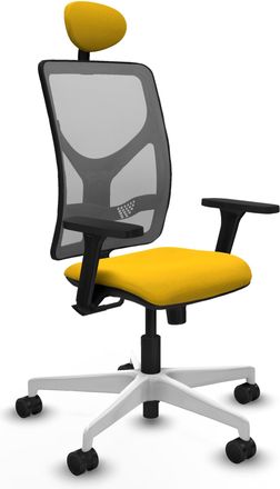 Piqueras y Crespo Stuhl f&uuml;r die Arbeit zu Hause, mit 3D-Armlehnen, h&ouml;henverstellbarer Lendenwirbelst&uuml;tze und festem Kopfteil, ausgestattet mit 3 Positionen und Schneids