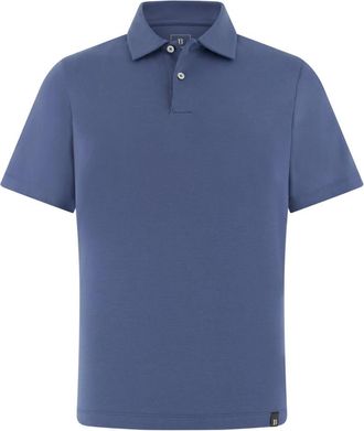 Boggi Milano Homme, Tops, Bleu, Taille: XL Polo Boutonn&eacute; en Interlock Pima