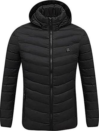 Generic Veste Chauffante Femme a Capuche, Blouson Chauffant Femme Manches Longues Parka Fermeture &Eacute;clair Manteau Chaude Veste Automne Hiver Blouson Disponible