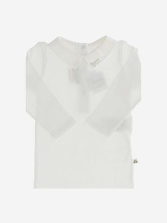 BONPOINT Boys Cotton Bodysuit With Logo White Babygrow Sets