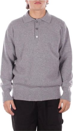Amaranto Amar&aacute;nto, Homme, Pulls, Gris, Taille: XL Pull ras du cou &agrave; fermeture boutonn&eacute;e