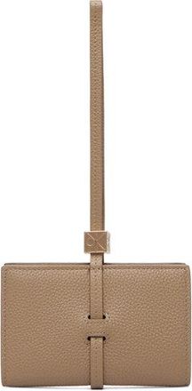 Calvin Klein Geldb&ouml;rse Emblem Hw Pebble Wallet On Strap LV04F1130G Beige