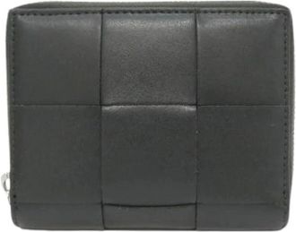 Bottega Veneta Portefeuille en cuir de veau Pre-owned - Femme - Pre-owned - Noir - Taille: ONE Size