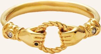 Missoma Missoma Ring Harris Reed In Good Hands Stacking Ring By Glambou gold
