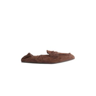 Miu Miu Ruches Suede Loafers