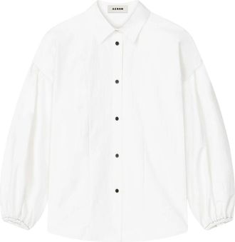 &Aacute;eron Femme, Blouses et Chemises, Blanc, Taille: 38 FR Haley Poplin Shirt