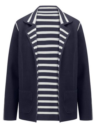 Peter Hahn Wende-Strickjacke Peter Hahn blau