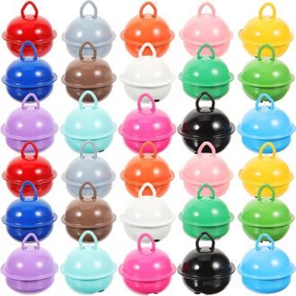 Artibetter 50st&uuml;cke Glockenanh&auml;nger aus Eisen zum Selbermachen f&uuml;r Armb&auml;nder Taschenanh&auml;nger und Weihnachtsdekoration Bunte DIY-Glocken-Ornamente