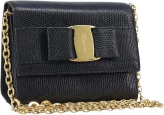 Ferragamo Sac port&eacute; &eacute;paule Pre-owned - Femme - Pre-owned - Noir - Taille: ONE Size